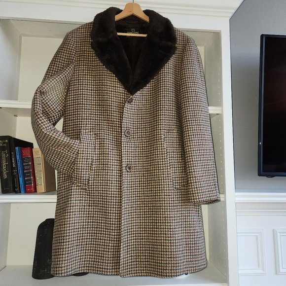 Zero King | Jackets & Coats | Zero King Vintage Hounds Tooth Woolfur ...